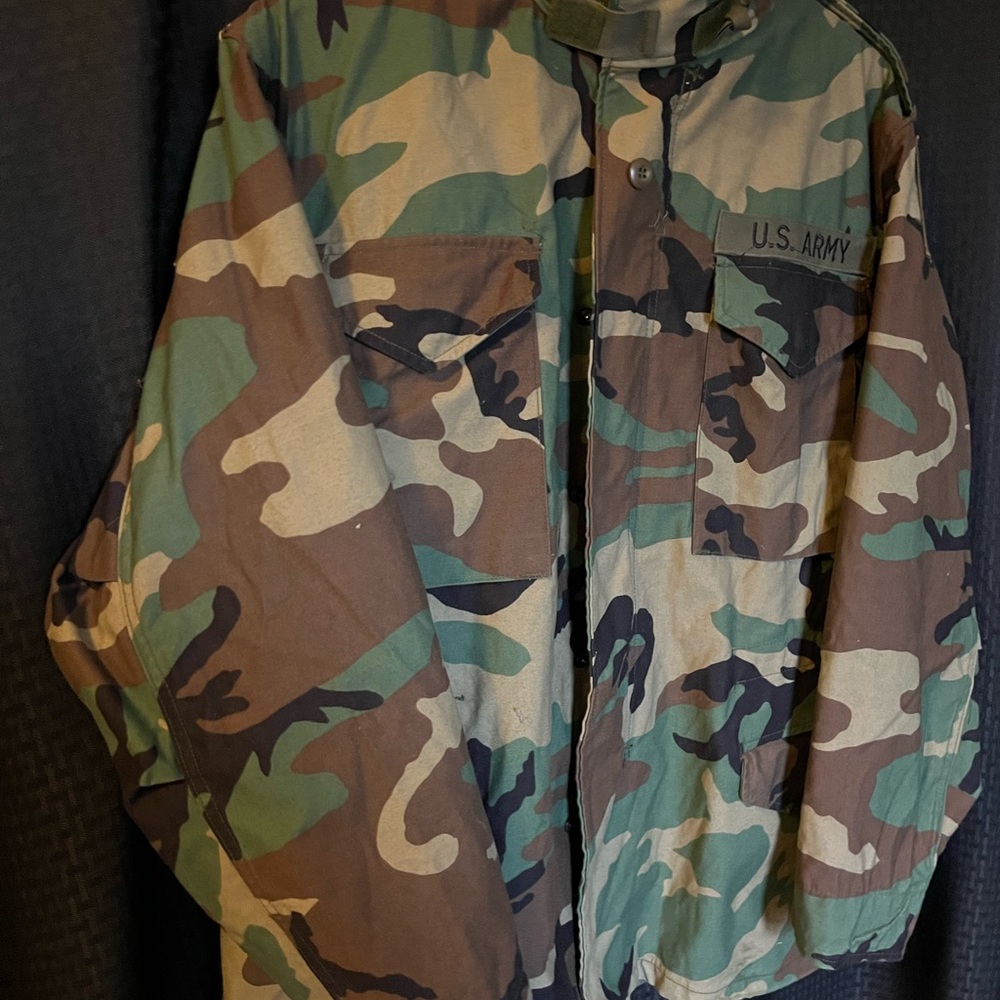 Authentic M65 Field Jacket Bdu Woodland Camouflage - Gem